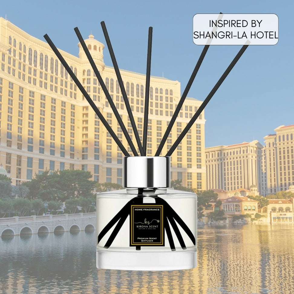 Luxe Reed Diffuser (White) - Shangri-La [KIRONA SCENT SG] – Kirona Scent