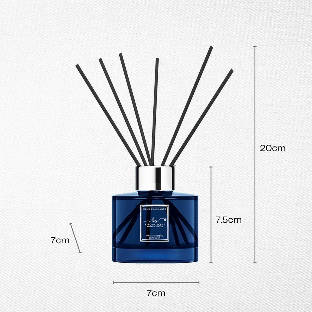 Luxe Reed Diffuser (Blue) - Wild Bluebell [KIRONA SCENT SG] – Kirona Scent