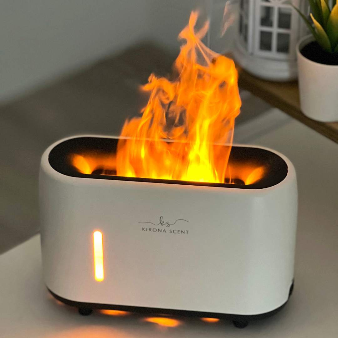 Kirona Scent Blazing Fire Aroma Diffuser (White)-Ultrasonic Humidifier