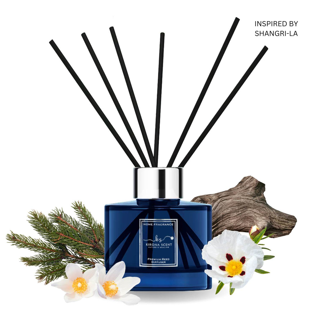 Luxe Reed Diffuser (Blue) - Shangri-La [KIRONA SCENT SG] – Kirona Scent